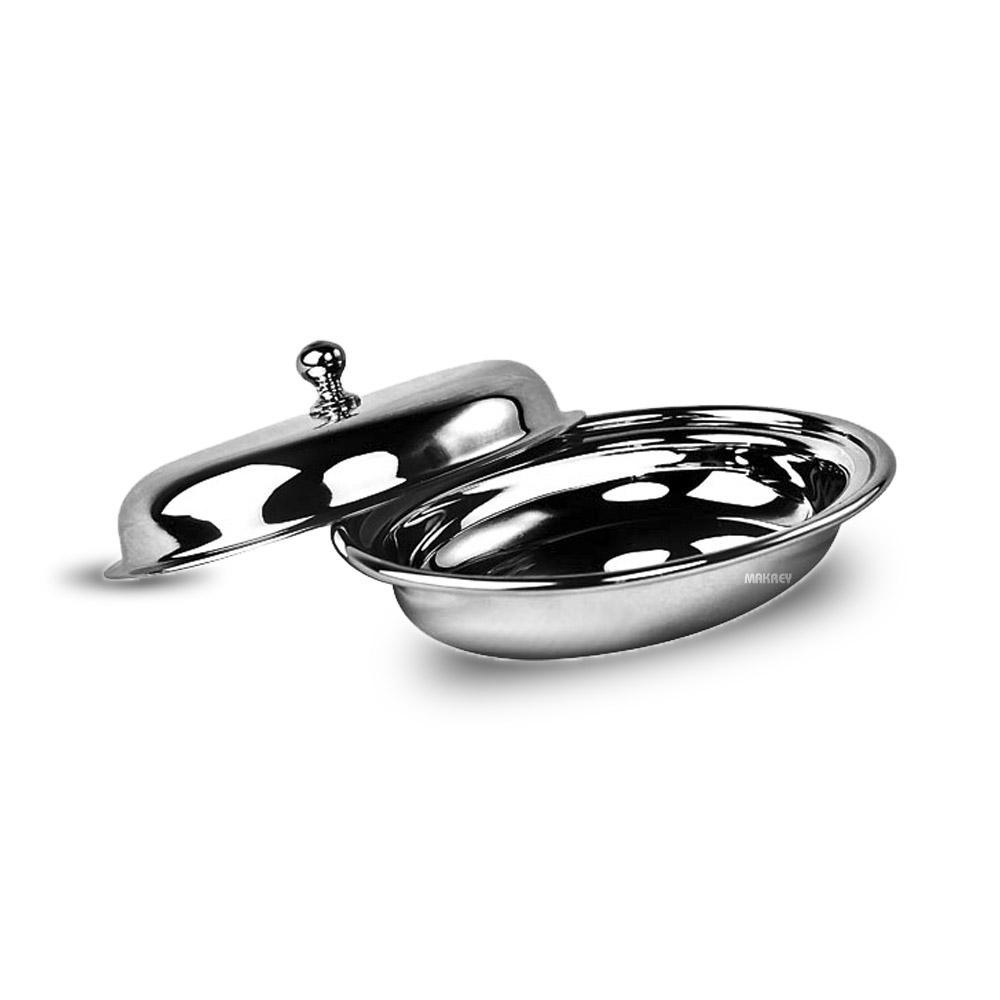 SS Portion Entrée Dish Oval w/Lid– Makrey