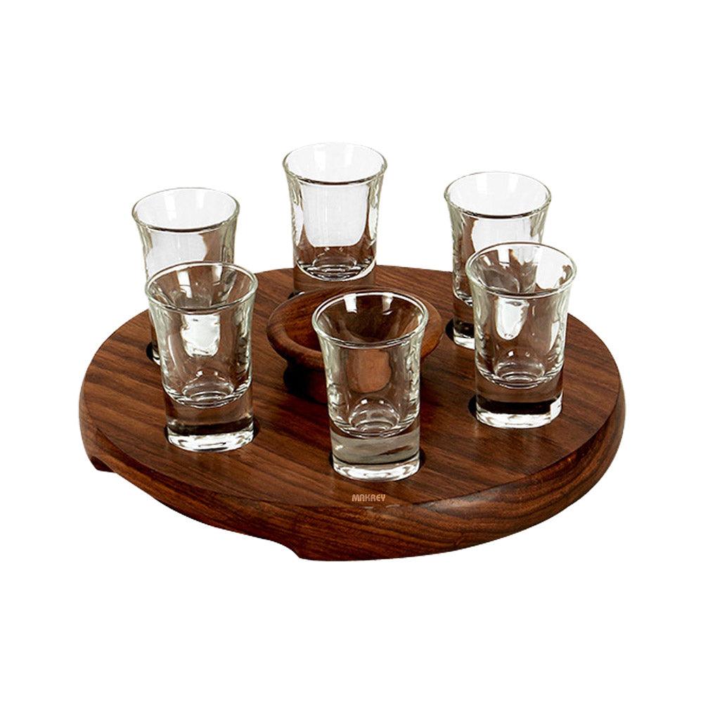 Wood Shot Glass Server Round (7n1) – Makrey